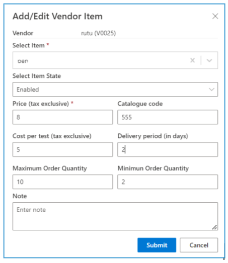 Vendor Master Fields – Nextra
